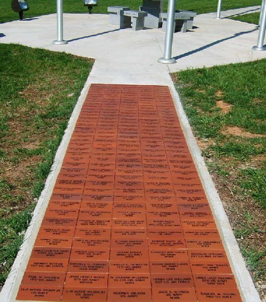 Engraved red brick inlay : Bricks R Us